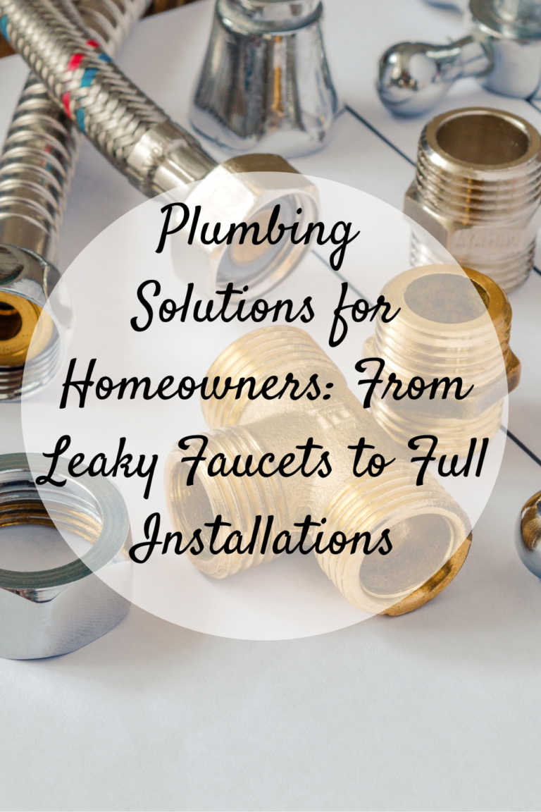 Plumbing Solutions for Homeowners: From Leaky Faucets to Full ...