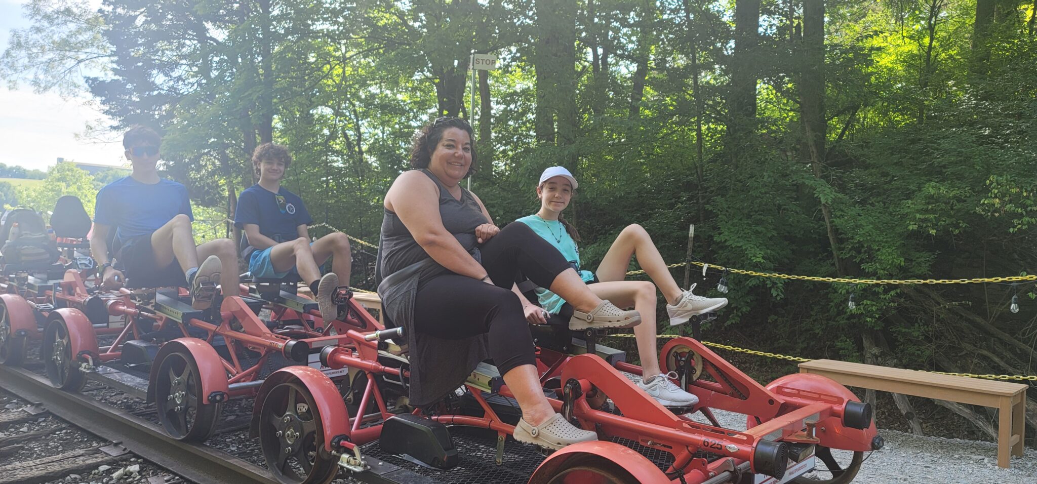 Riding on Train Tracks Through Kentucky with Rail Explorers - Mom and More